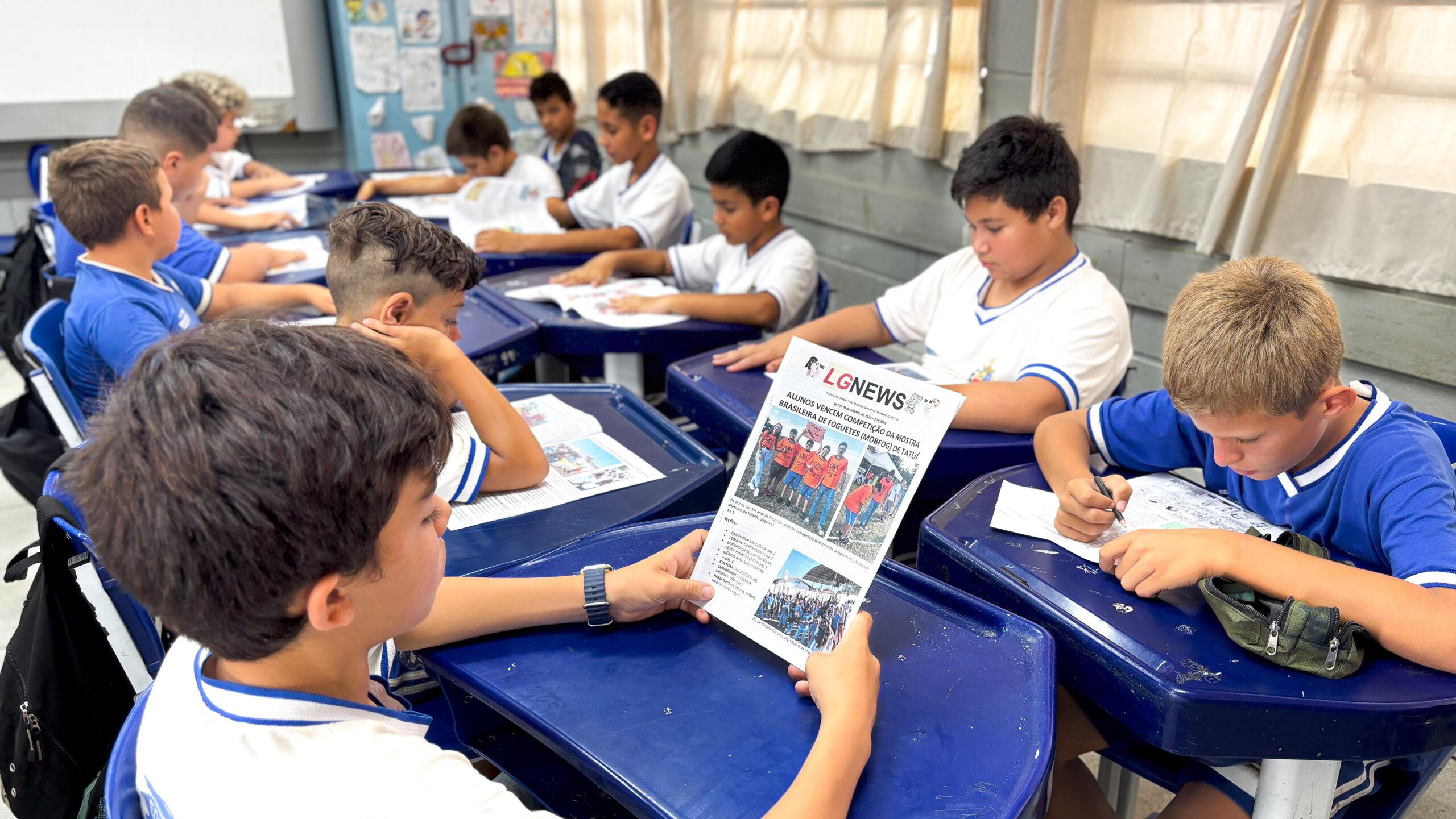 ALUNOS DA EMEF “PROF.ª LÍGIA VIEIRA DE CAMARGO DEL FIOL” DESENVOLVEM PROJETO DE JORNAL ESCOLAR